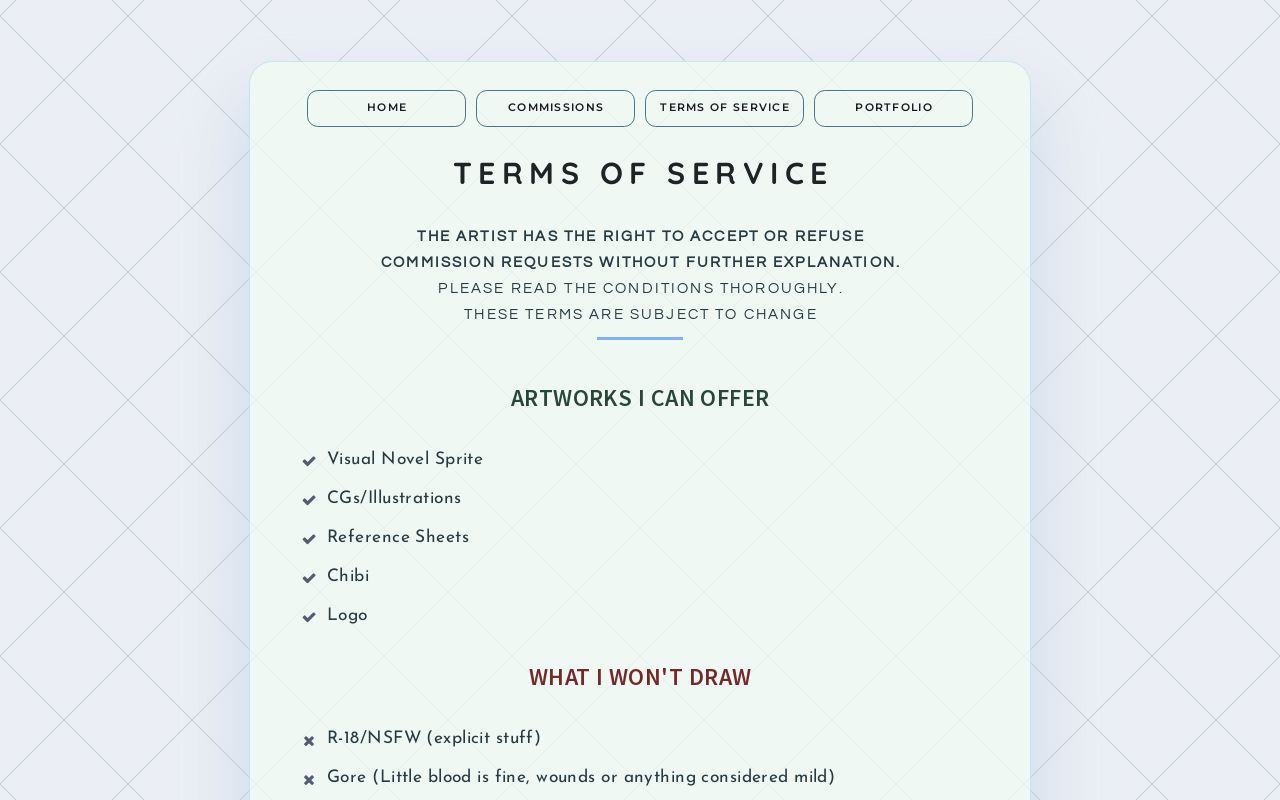 Mintty's Art Commission (TOS)